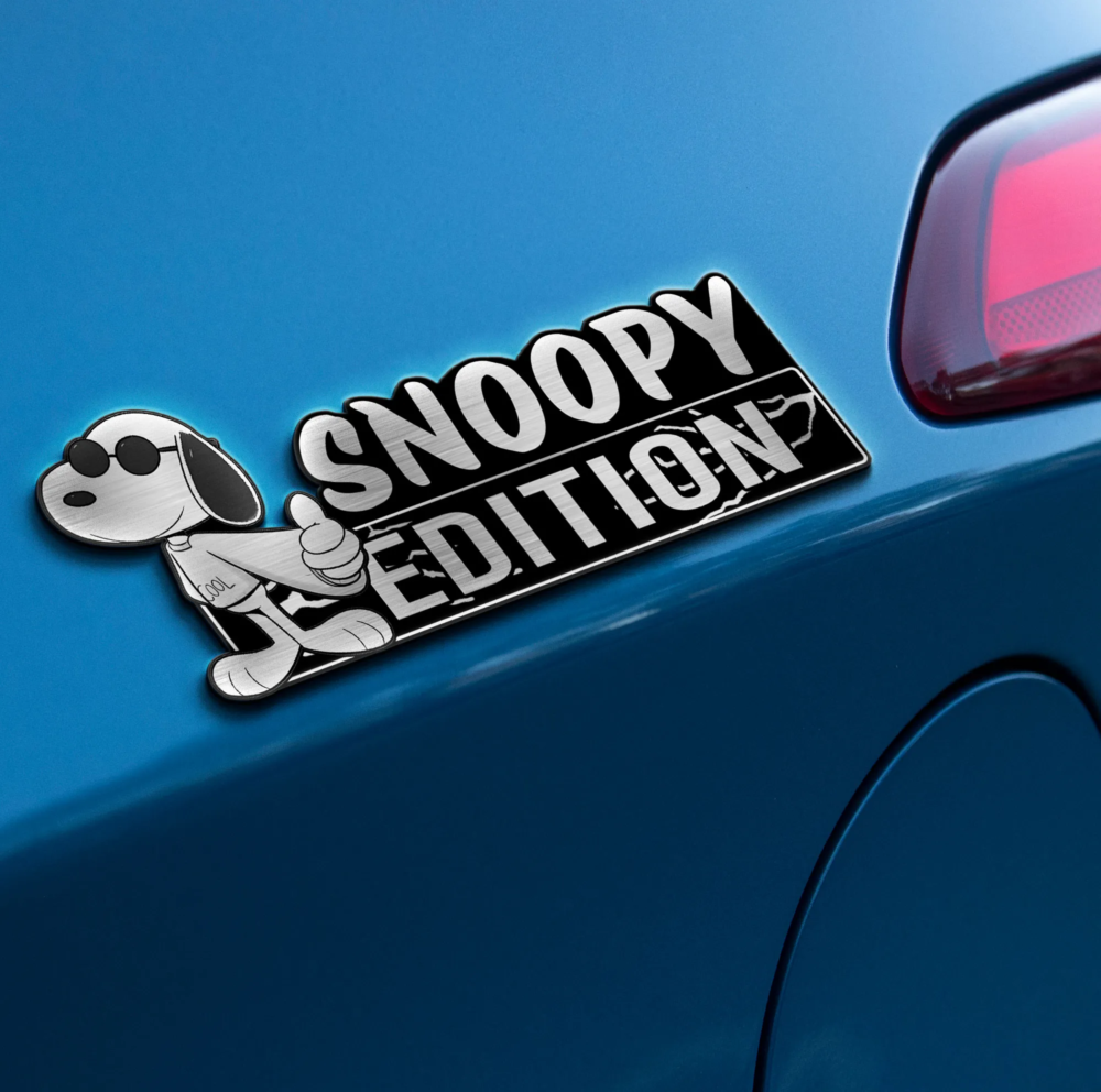 Snoopy Cool Edition Car Name Badge