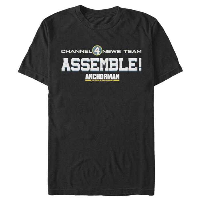 Men's Anchorman Channel 4 Team Assemble Adult T-Shirt