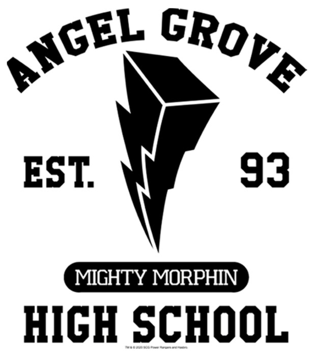 Men's Power Rangers Angel Grove High School Adult T-Shirt | Fendory