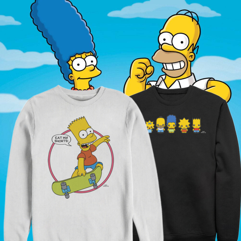 Officially Licensed The Simpsons Sweatshirt For Ultimate Comfort And ...