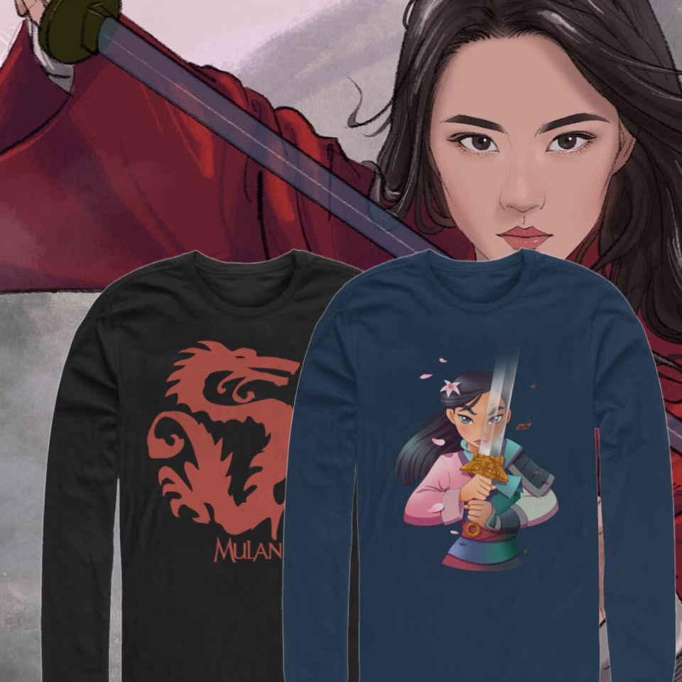 Officially Licensed Mulan Long Sleeve Iconic Disney Apparel Collection ...