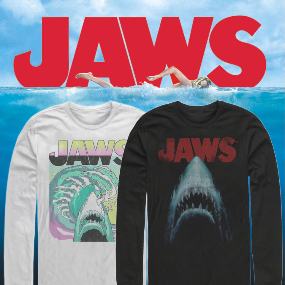 Officially Licensed Jaws Long Sleeve Shirt For Ultimate Movie Fans ...