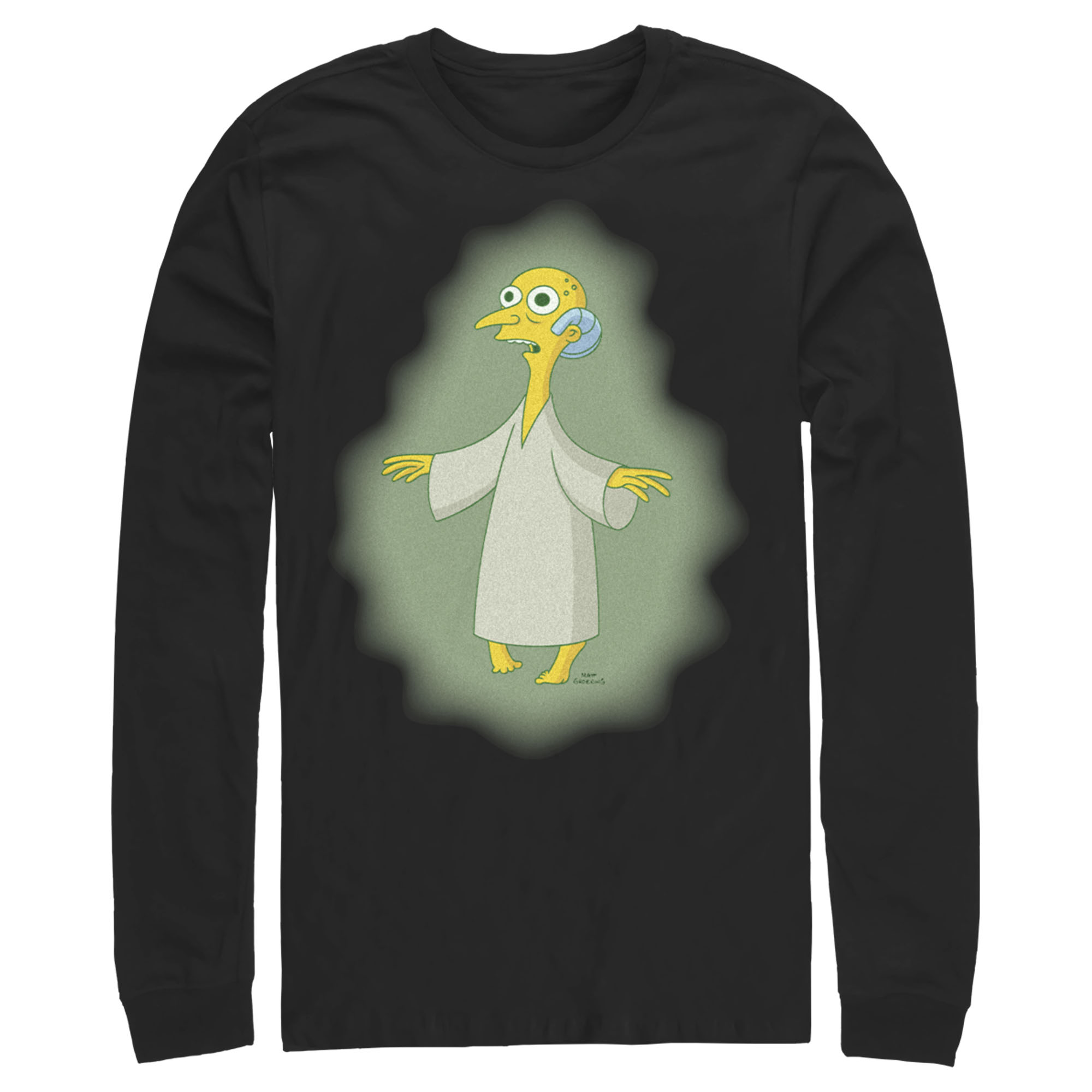 Men's The Simpsons Mr. Burns Alien Adult Long Sleeve Shirt