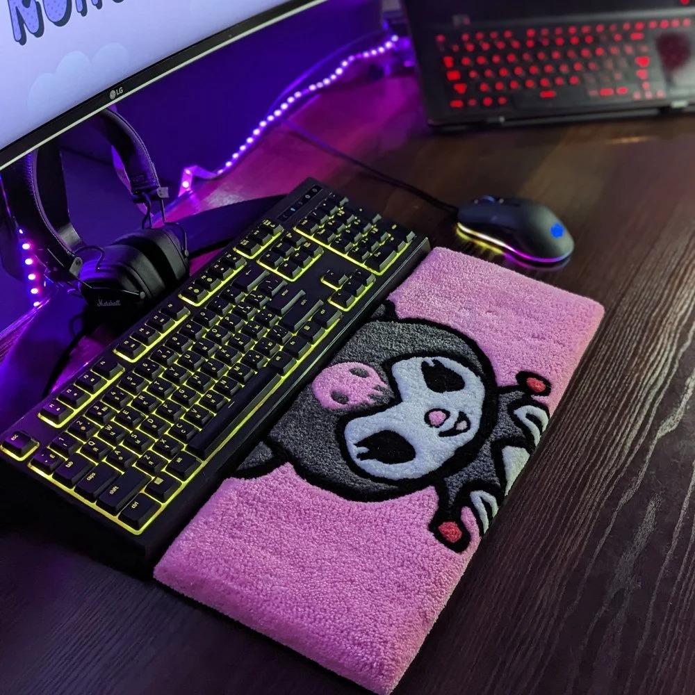 Kuromi Keyboard Rug