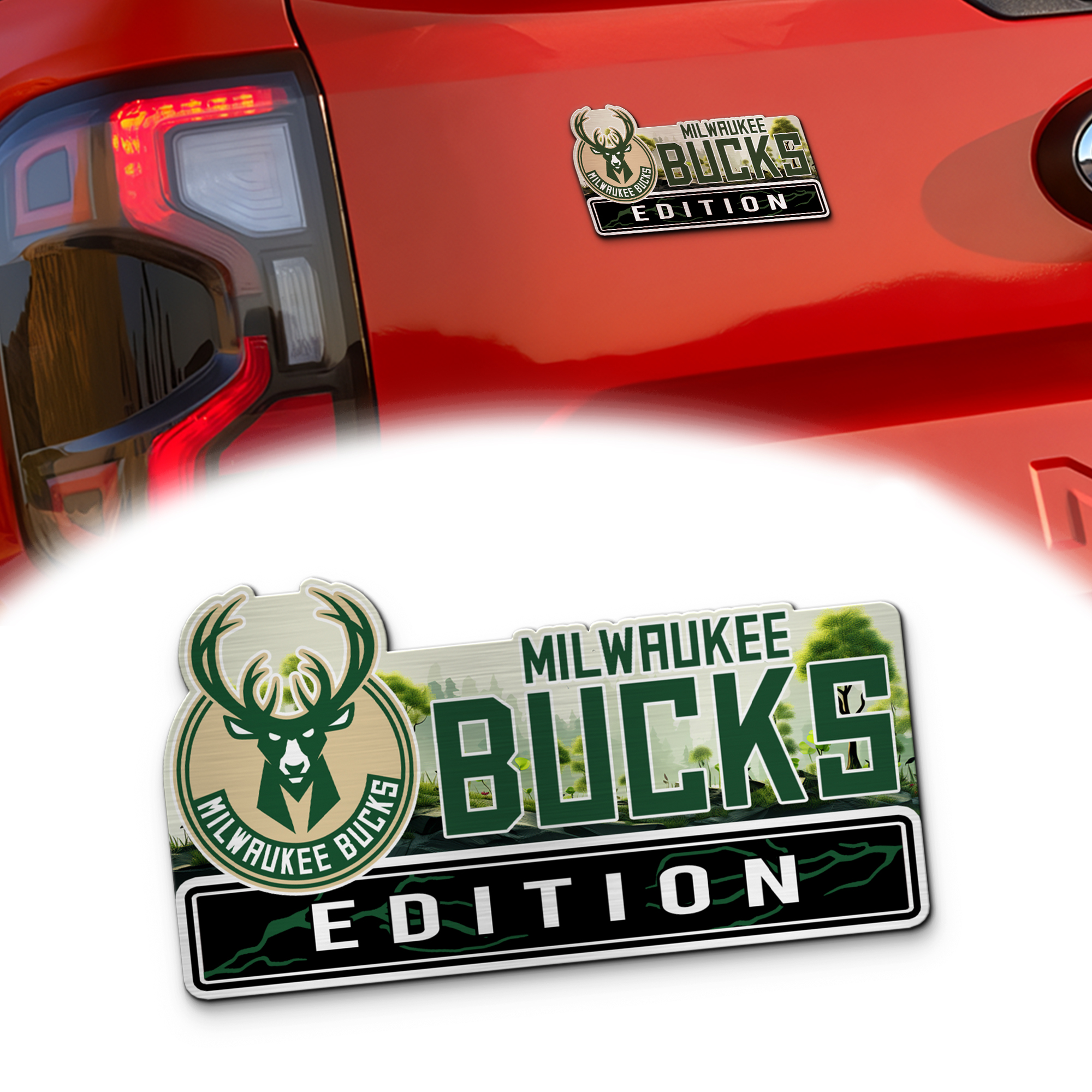 Milwaukee Bucks Original Edition Acrylic Car Emblem