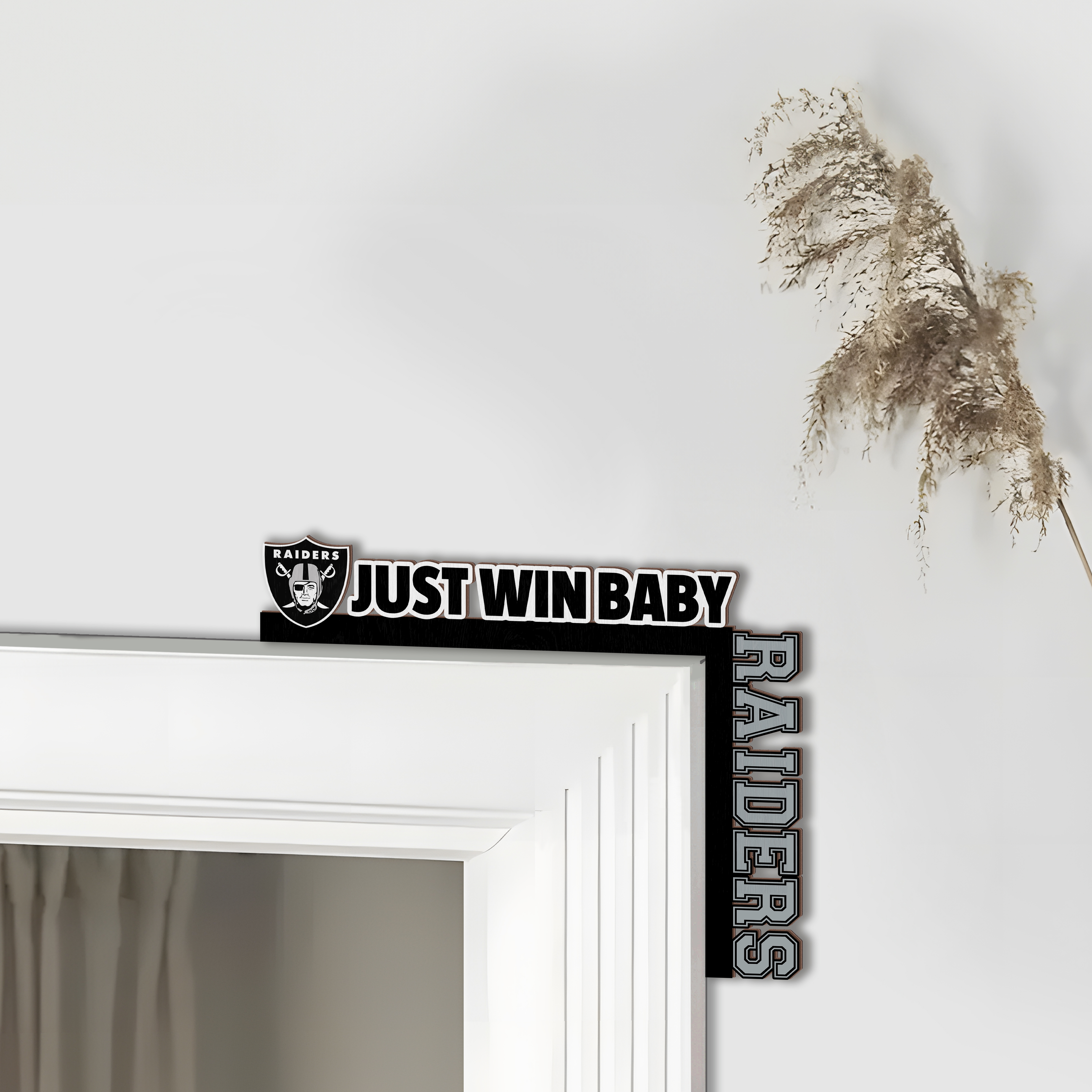 Las Vegas Raiders Door Corner Decor - NFL Team Frame Topper