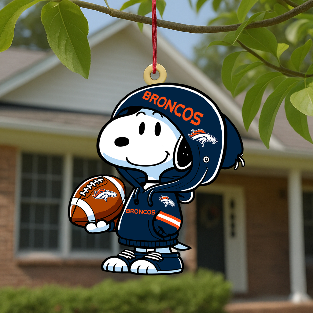 Snoopy Denver Broncos NFL Christmas Ornament