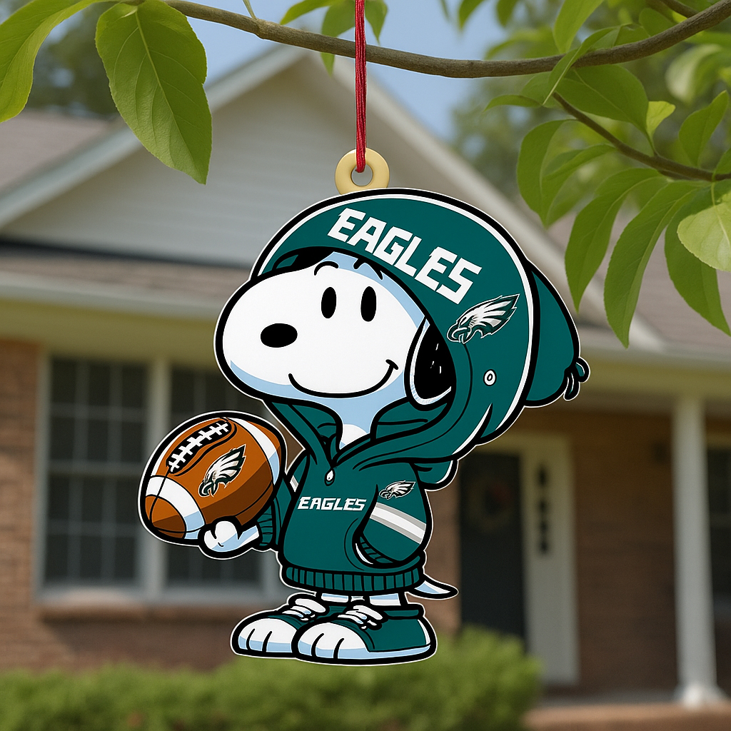 Snoopy Philadelphia Eagles NFL Christmas Ornament