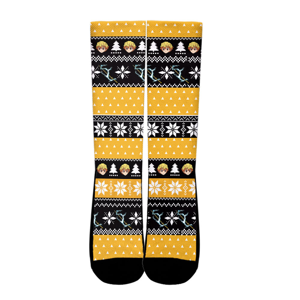 Zenitsu Christmas Ugly Socks