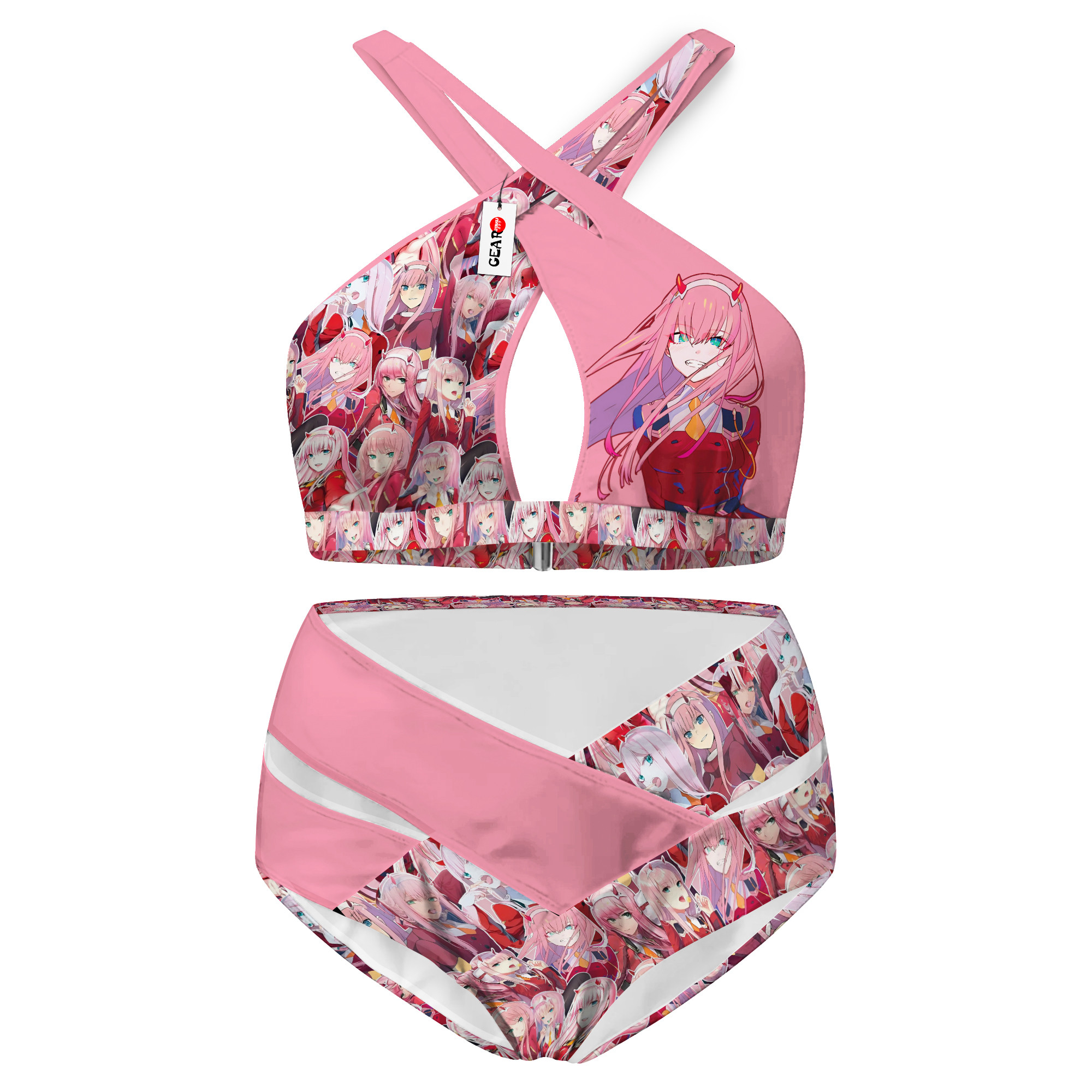 Zero Two Anime Crisscross Swimsuit