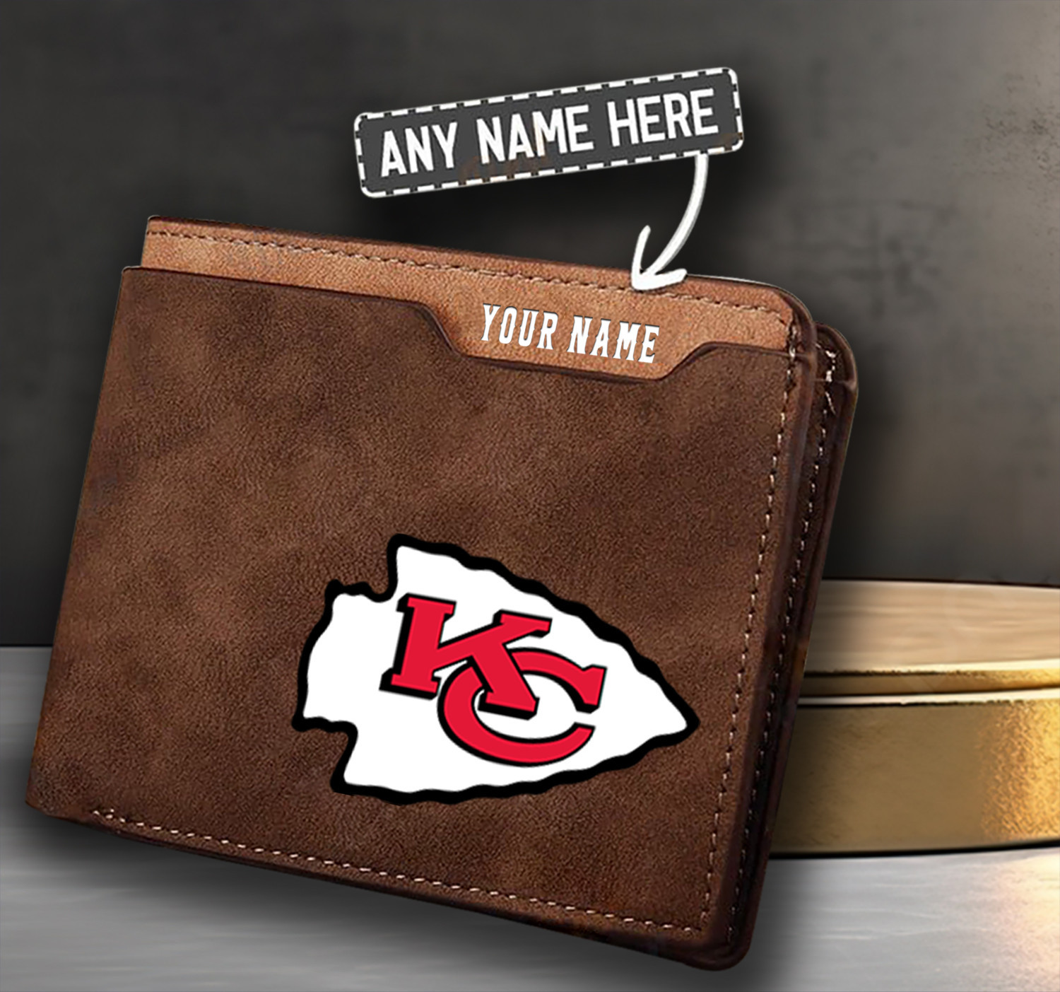 Kansas City Chiefs Suede Wallet